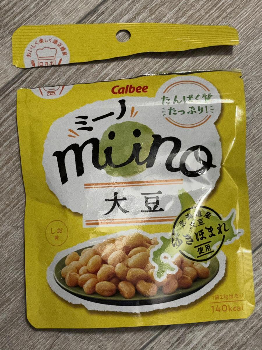 カルビー miino（ミーノ）大豆しお味の商品ページ